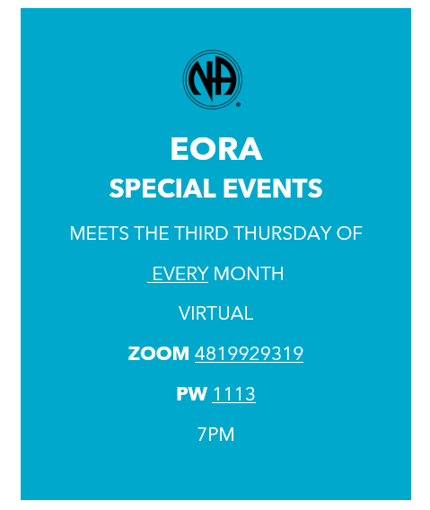 EORA Special Events | Chesapeake & Potomac Region of Narcotics Anonymous